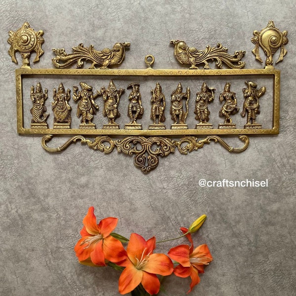 Traditional Indian Brass Wall Art - Etsy