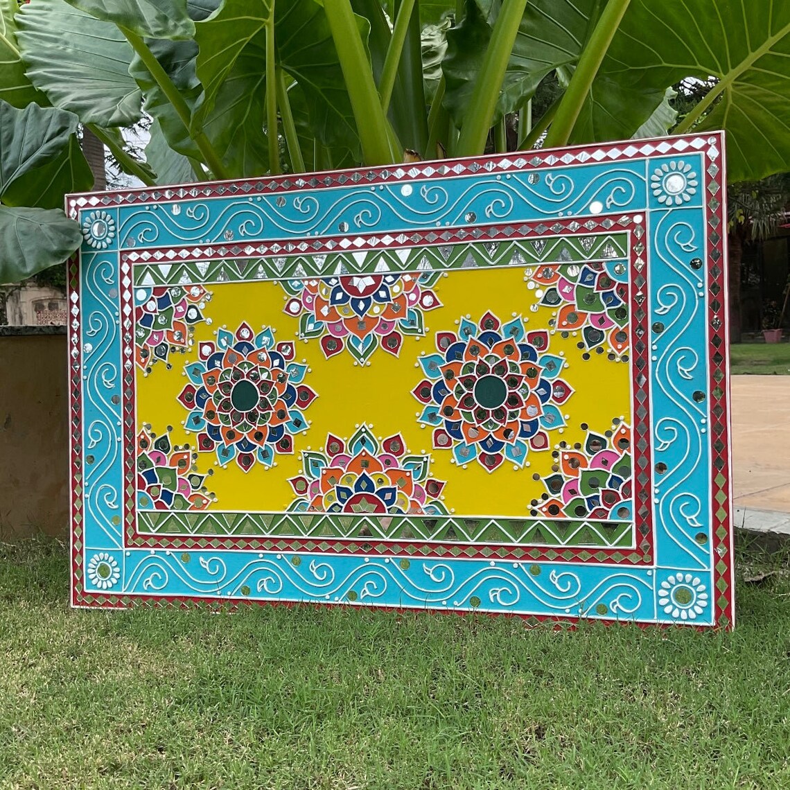 Lippan Art Wall Decor Flower Rangoli Lippan Wall Hanging - Etsy