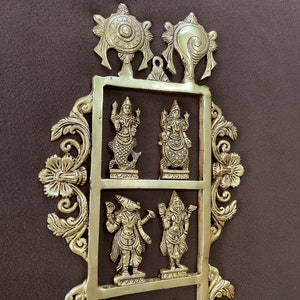 Dashavatar Lord Vishnu 29.5 Inches Brass Wall Decor, Indian Wall ...