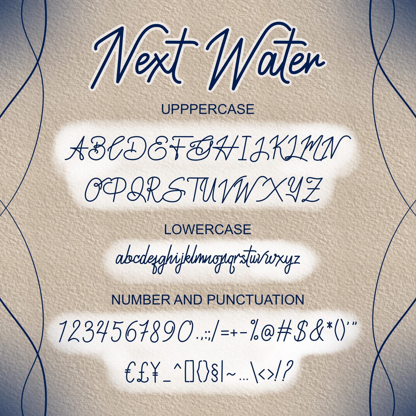Next Water Handwritten Script Font, Cricut Fonts, Calligraphy, Modern Font, Fonts for Cricut ...