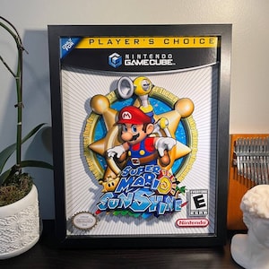Super Mario Sunshine Cover Art Shadow Box 14x11 - Etsy