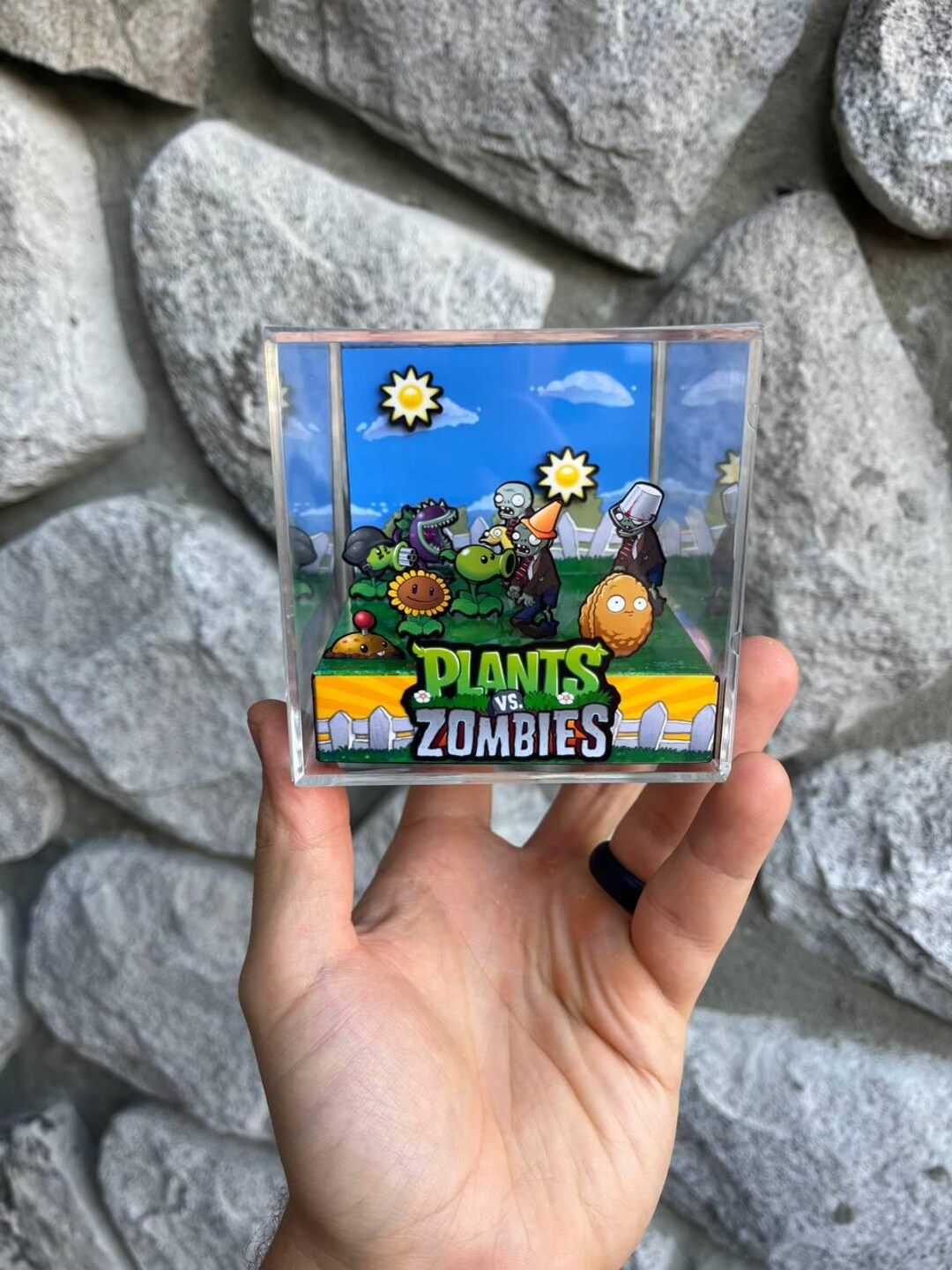 Plants Vs. Zombies 3D Diorama Cube - Etsy Australia