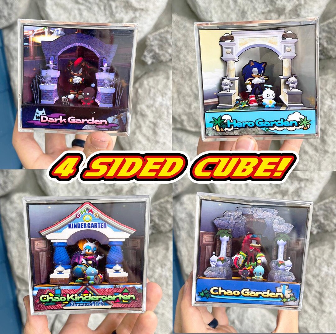 SA2B Chao Lobby | 4 Sided Cube | 3D Diorama Cube - Etsy
