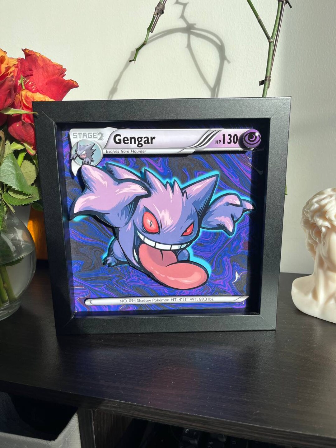 Gengar 35 Pokemon Generations Alternative Card Art 3D Shadow Box 8x8 - Etsy