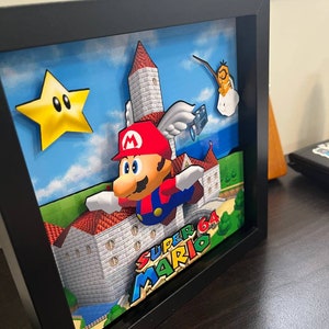 Super Mario 64 3D Shadow Box 8x8 - Etsy