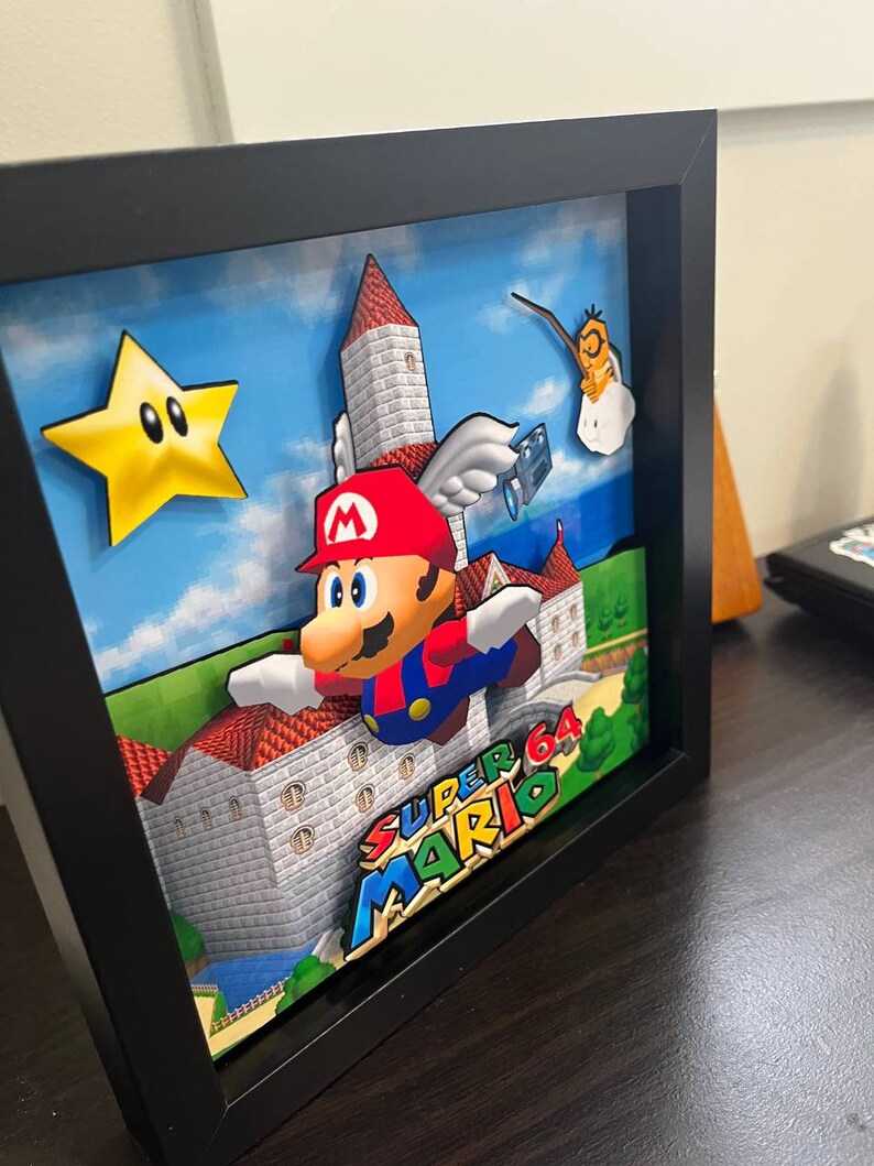 Super Mario 64 3D Shadow Box 8x8 - Etsy Australia