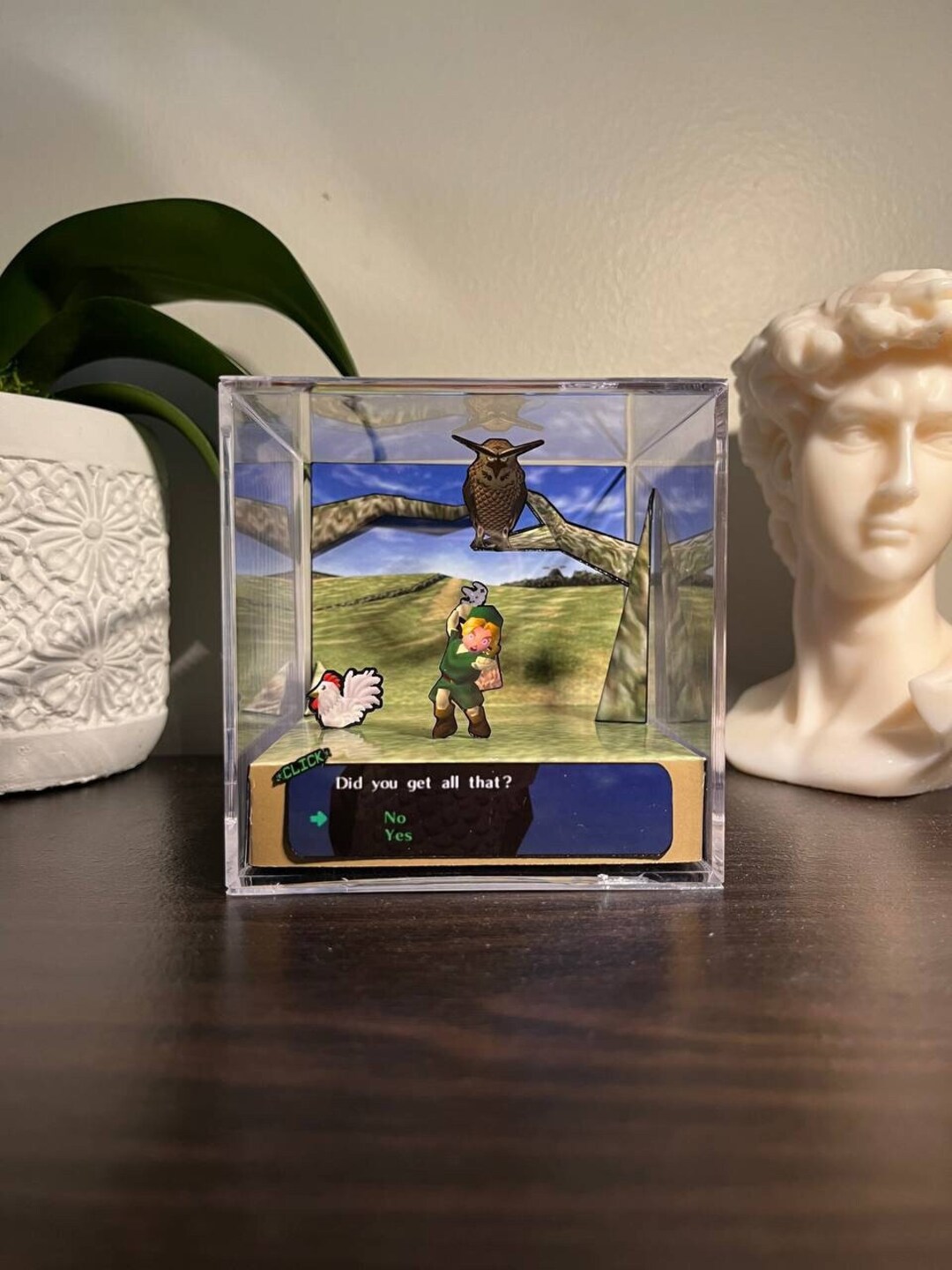 Loz: Ocarina of Time Kaepora Gaebora Rage Quit Scene 3D Diorama Cube - Etsy