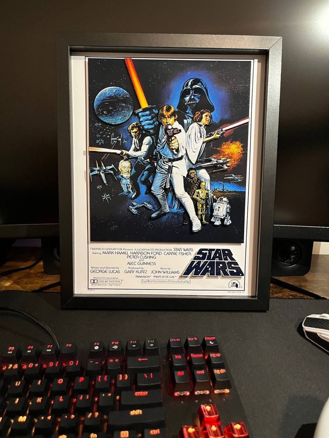 Star Wars Original Movie Poster Shadow Box 14x11 - Etsy