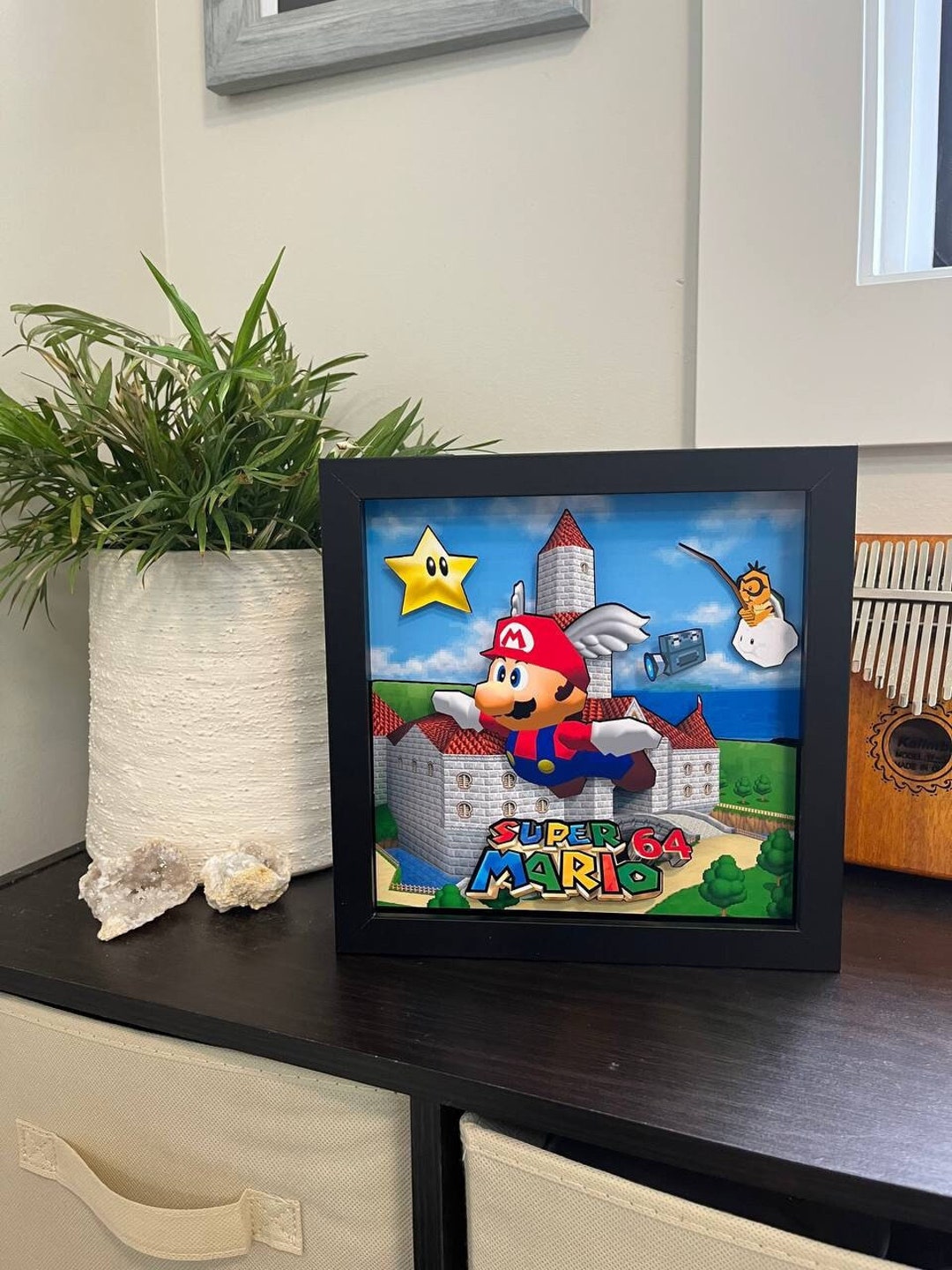 Super Mario 64 3D Shadow Box 8x8 - Etsy