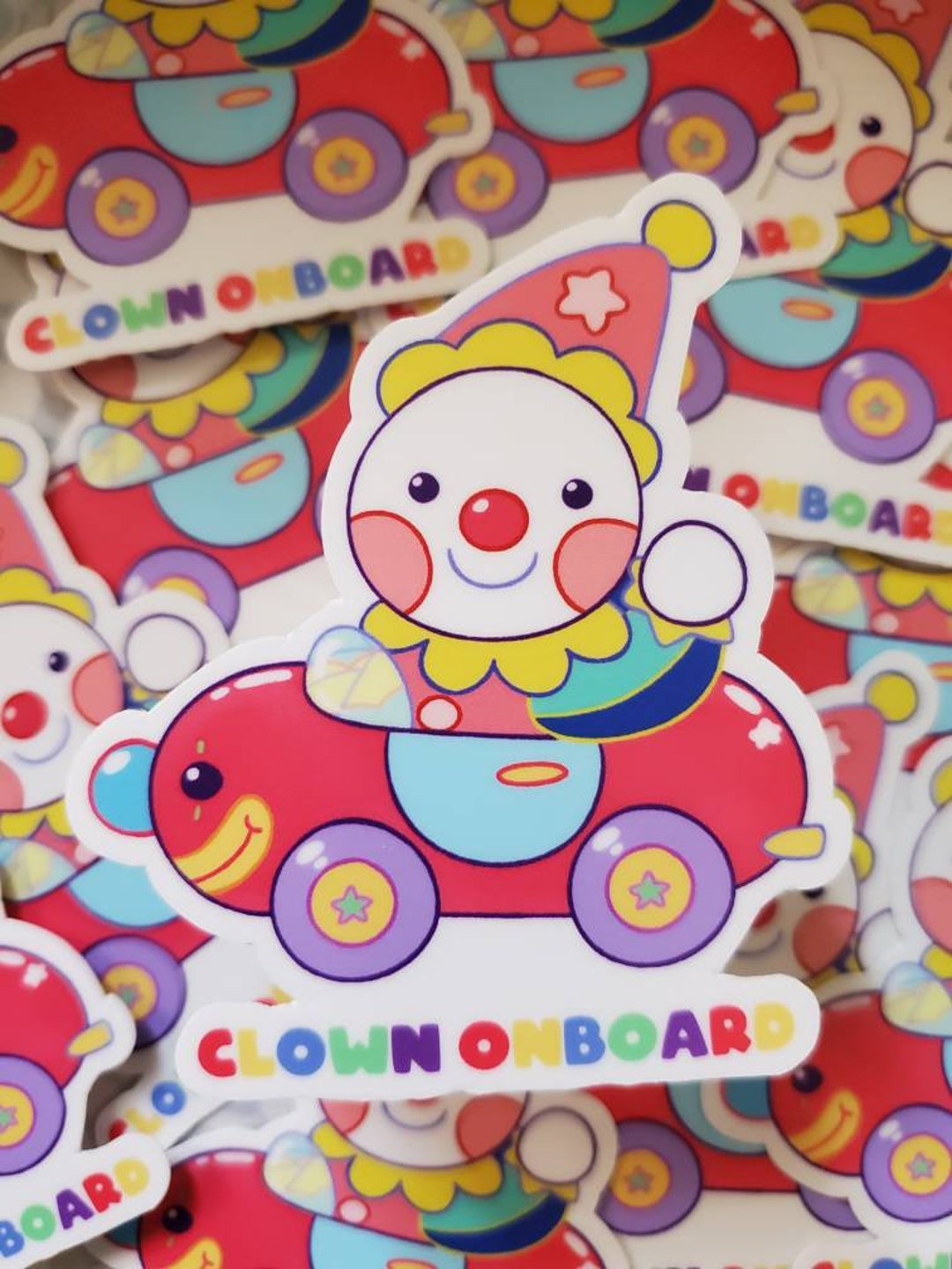 Clown Onboard| Die Cut Vinyl Sticker - Etsy