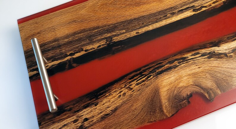 Red Resin / Wood Charcuterie / Cheese Board. - Etsy