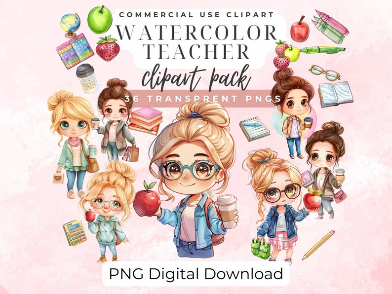 Teacher Clipart Bundle for Appreciation Gift Creation for a Best ...