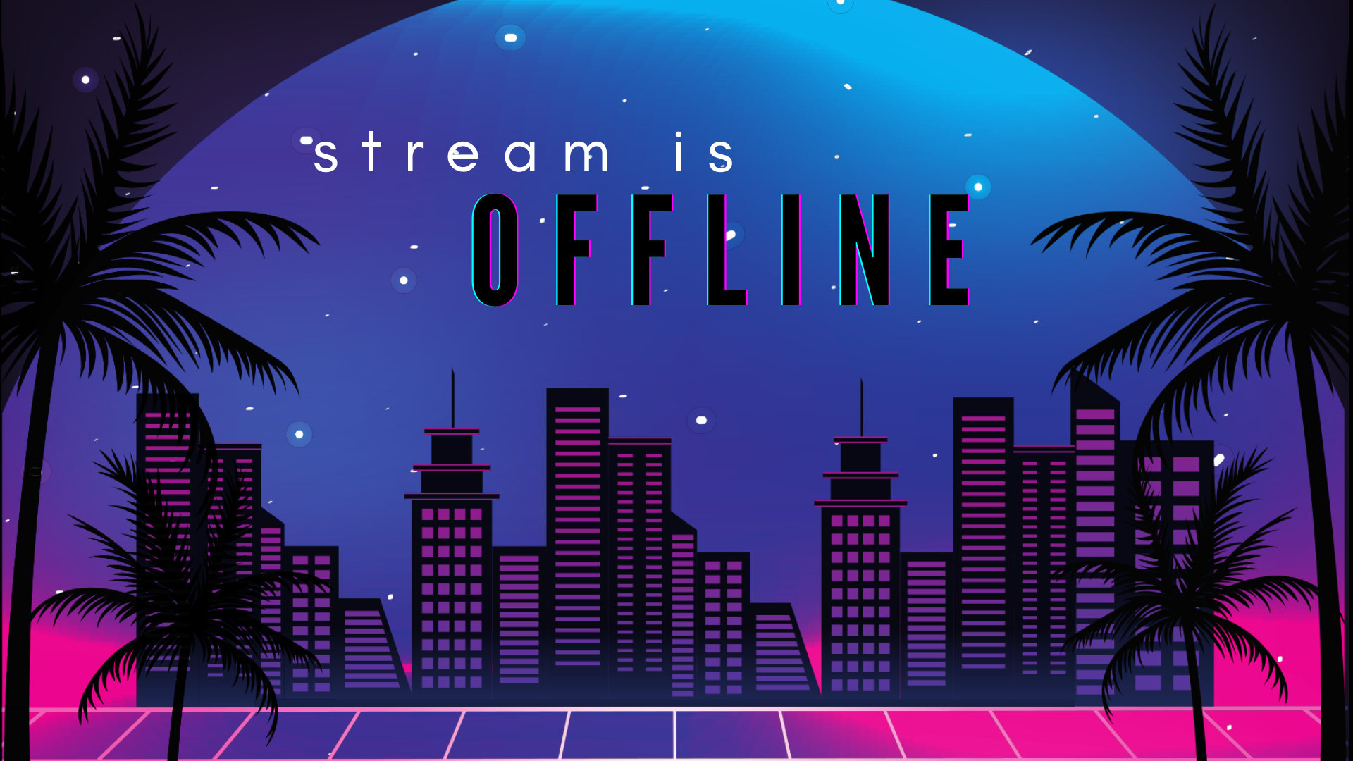 4 Futuristic Twitch Stream Screens, Sci-fi City Theme Twitch ...