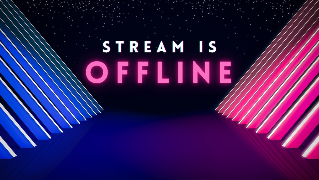 Twitch Offline Screen Neon Background, Futuristic Twitch Background ...