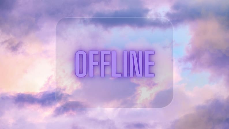 Twitch Offline Banner Aesthetic Cloud Screen, Stream is Offline Twitch ...