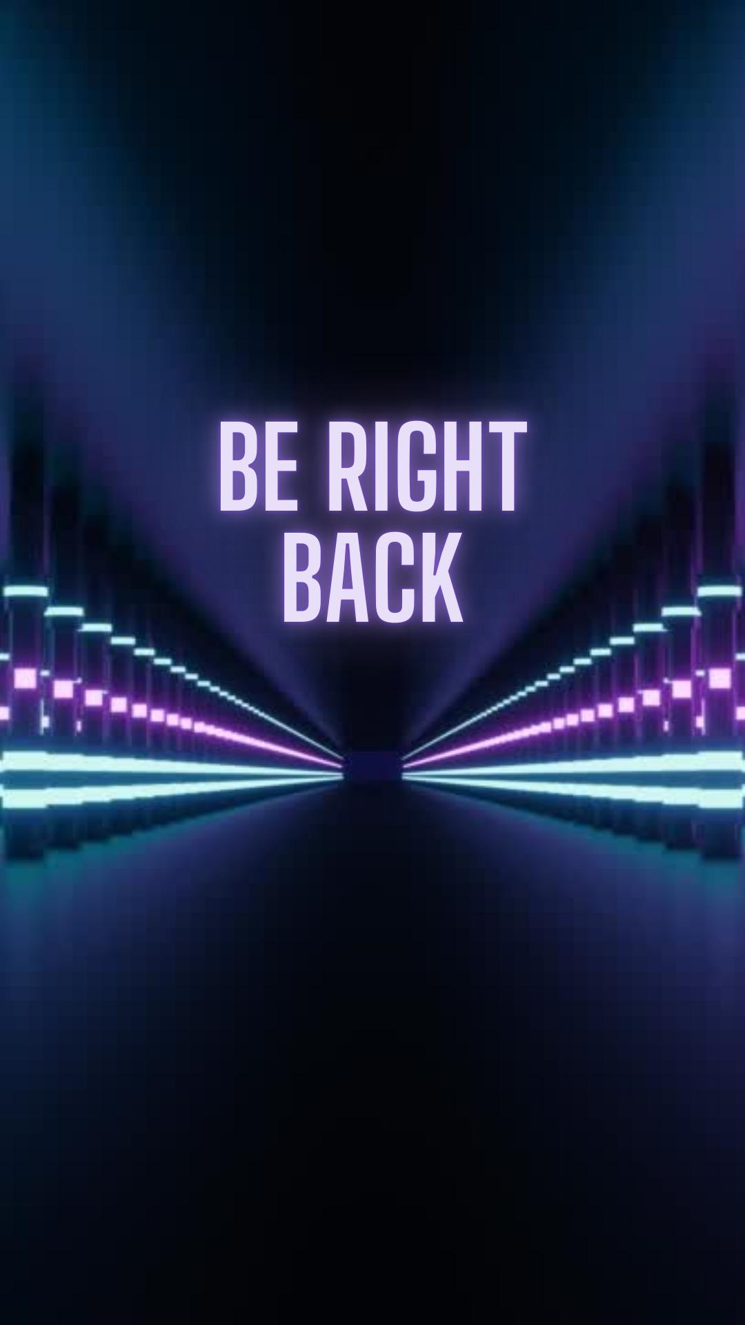 Animated Tiktok and Instagram Livestream Screen, Be Right Back ...