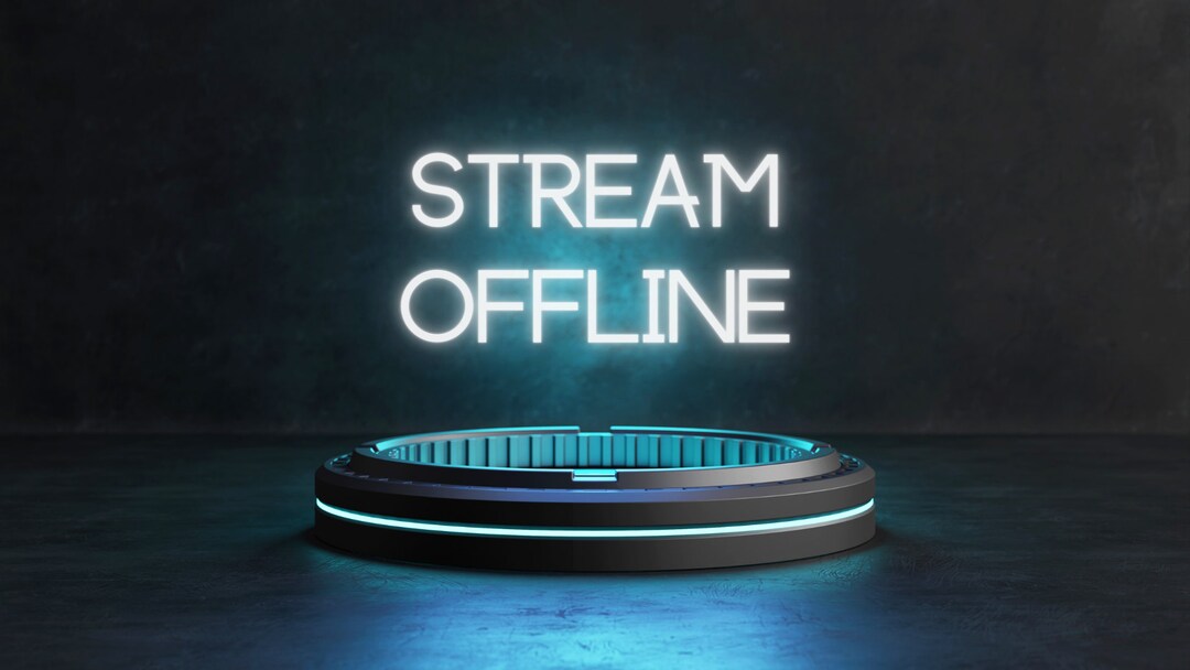 Twitch Offline Screen Futuristic Neon Background, Stream is Offline ...