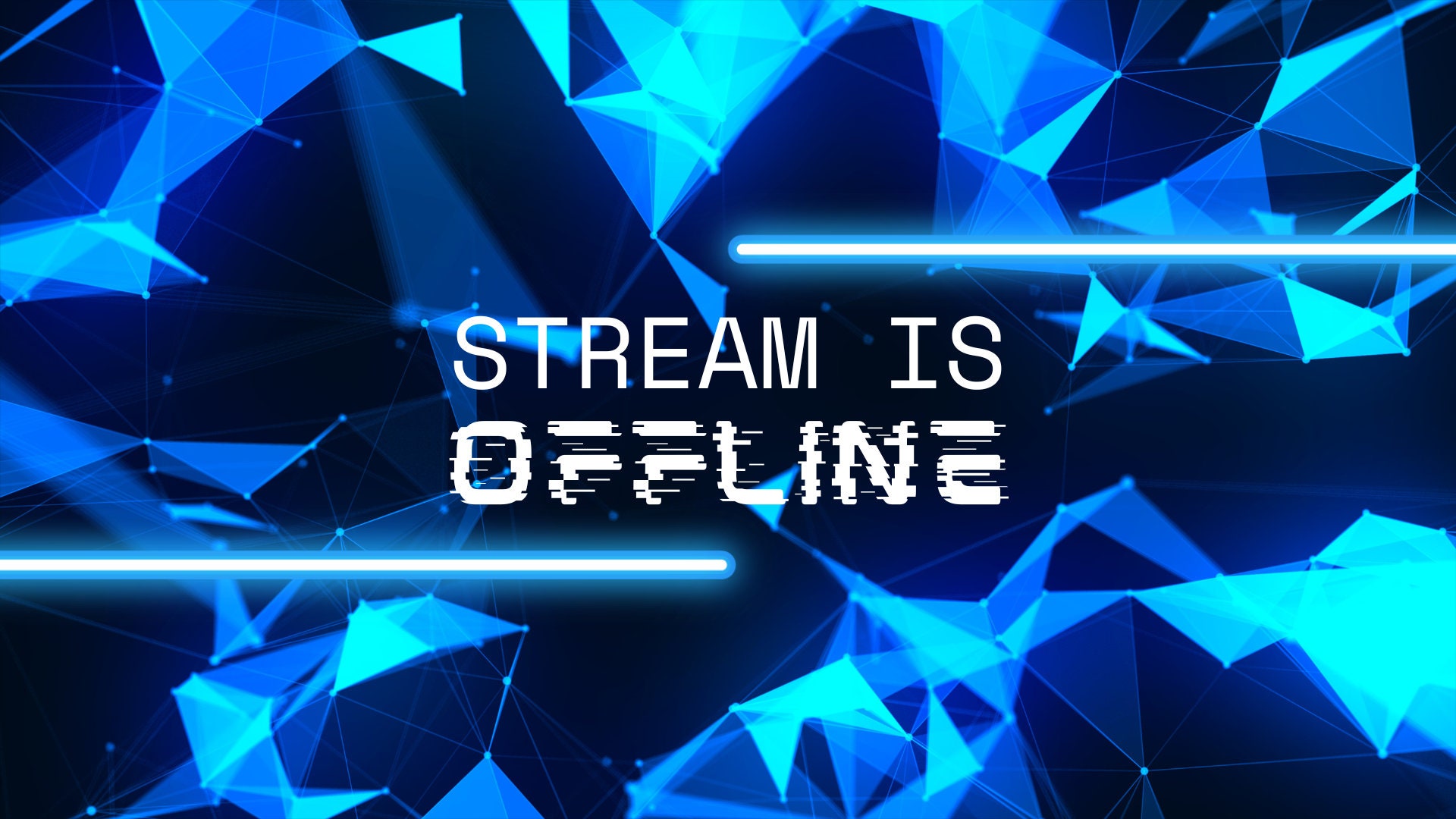 Twitch Offline Screen Blue Geometric Background, Blue Neon Twitch ...
