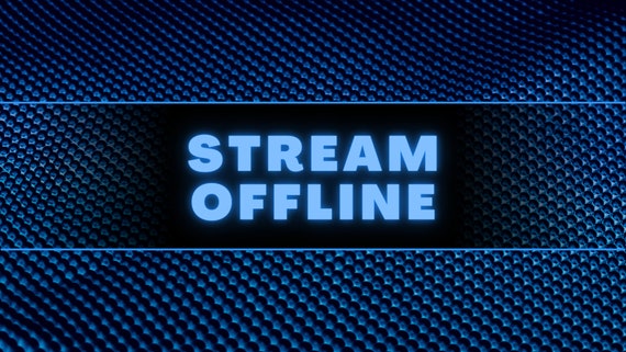 Twitch Offline Screen Blue Metallic Futuristic Twitch | Etsy