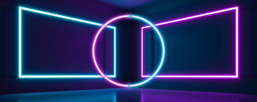 Twitch Profile Banner Neon Minimalist Geometric Theme, Video Game ...