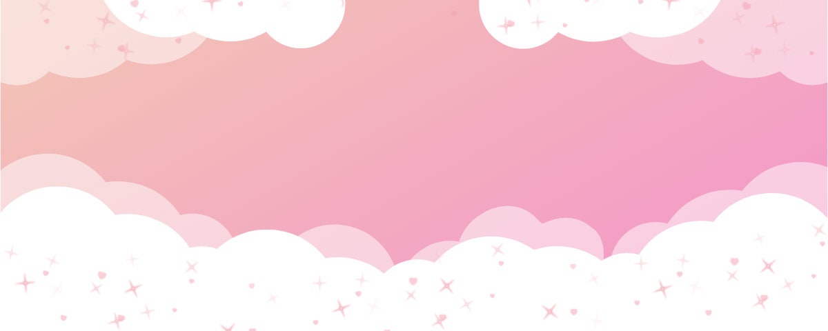 Twitch Profile Banner Pink Clouds, Sparkly Pink Twitch Banner, Twitch ...