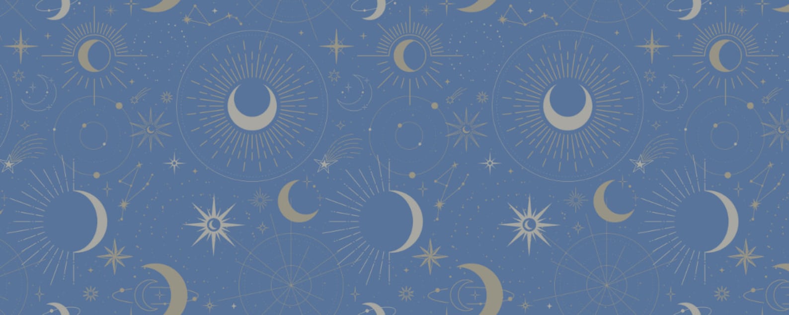 Twitch Profile Banner Moon and Stars Astrology Theme, Zodiac Mystical ...