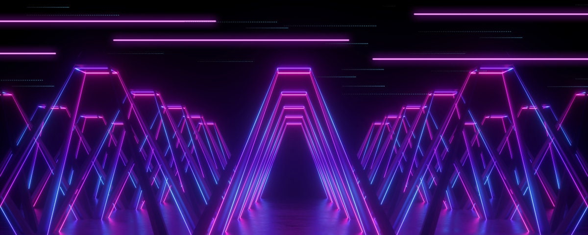 Twitch Profile Banner Sci Fi Outer Space Neon Background, Neon Profile ...