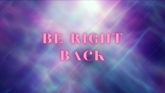 Animated Twitch Be Right Back Screen Twitch BRB Screen Pink | Etsy Ireland