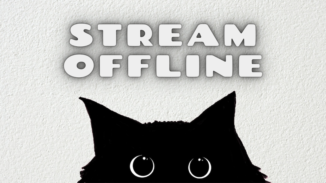 Twitch Offline Screen Black Cat, Cute Cat Twitch Background, Stream is ...