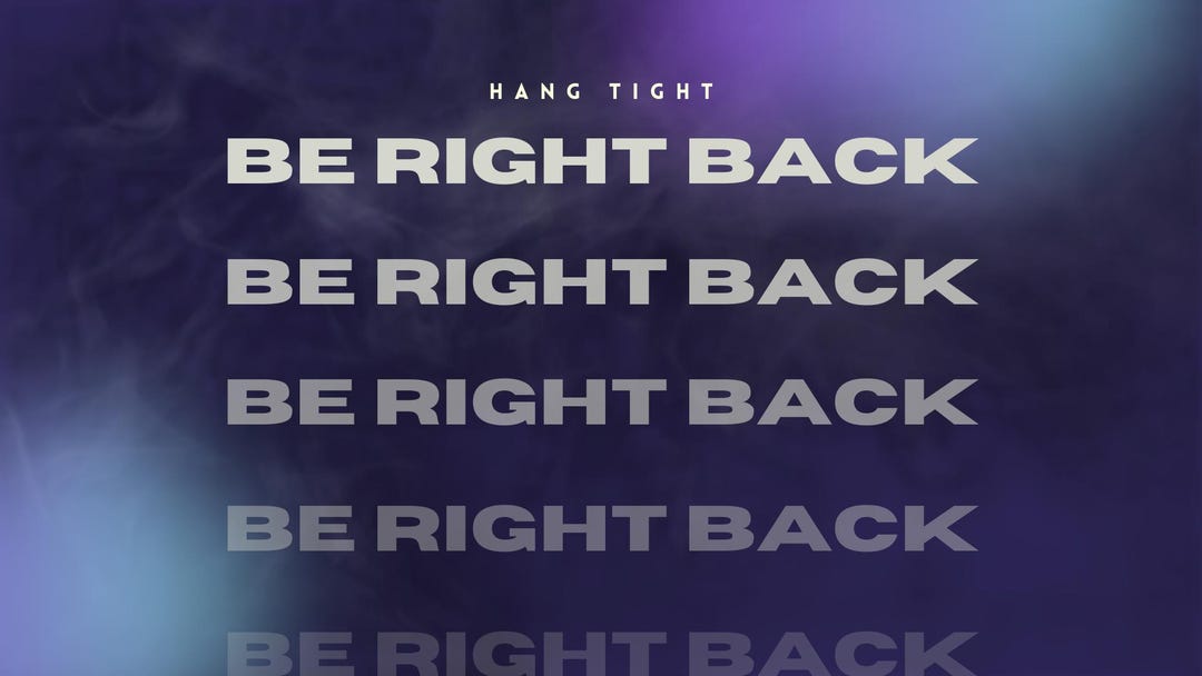 Animated Twitch Be Right Back, Be Right Back Stream Background, Twitch ...