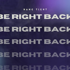 Animated Twitch Be Right Back, Be Right Back Stream Background, Twitch ...