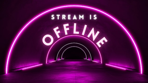 Pink Neon Twitch Offline Screen Stream is Offline Neon City - Etsy