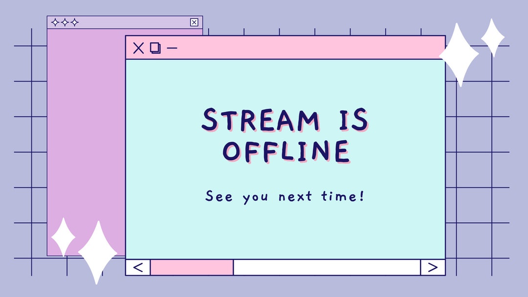 Twitch Offline Retro Computer Screen, Fun Twitch Offline Screen, Kawaii ...
