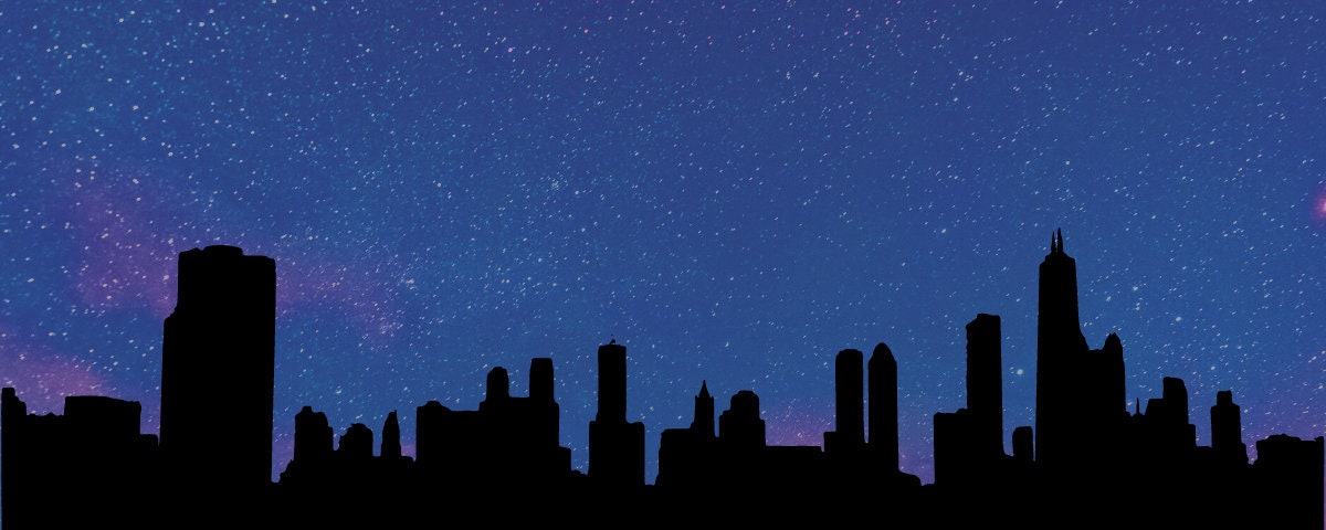 Twitch Profile Banner City Skyline and Night Sky, Twitch Profile ...