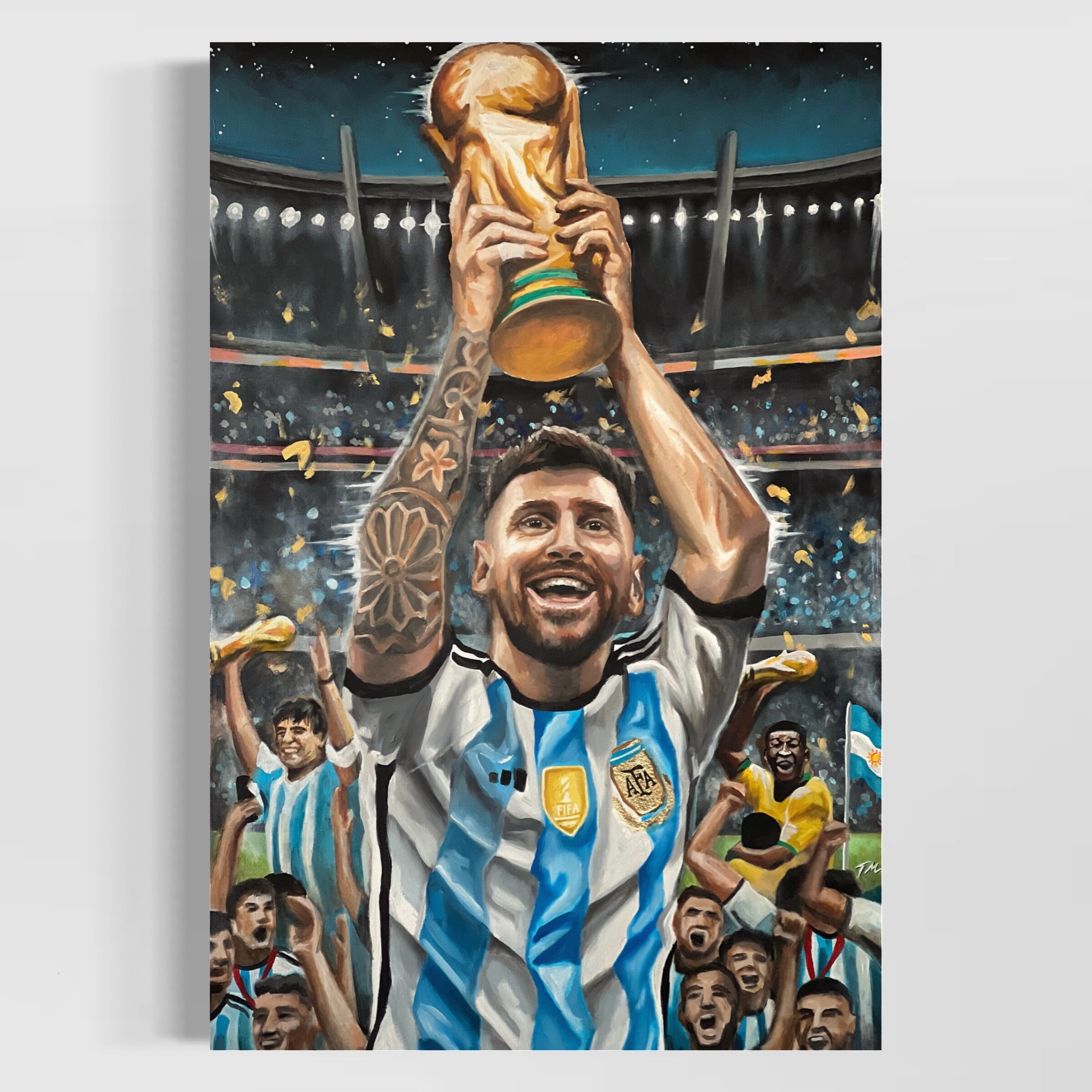 Lionel Messi Fine Art Print, World Cup Wall Art, Argentina Poster ...