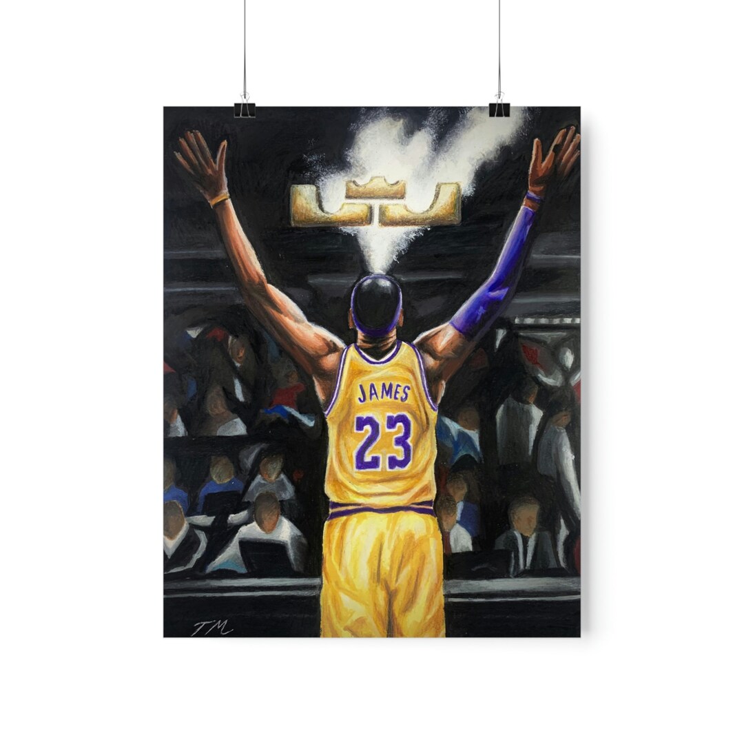Lebron James Fine Art Print, Lebron James Chalk Throw Art, Lebron ...