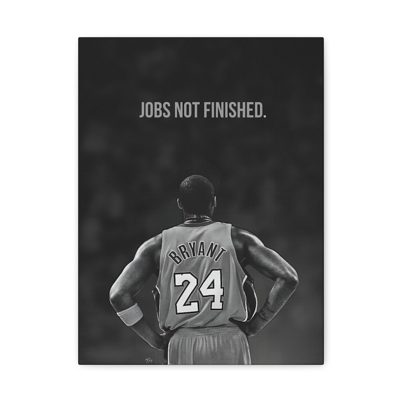 Jobs Not Finished Kobe Bryant Canvas Wall Art - Etsy