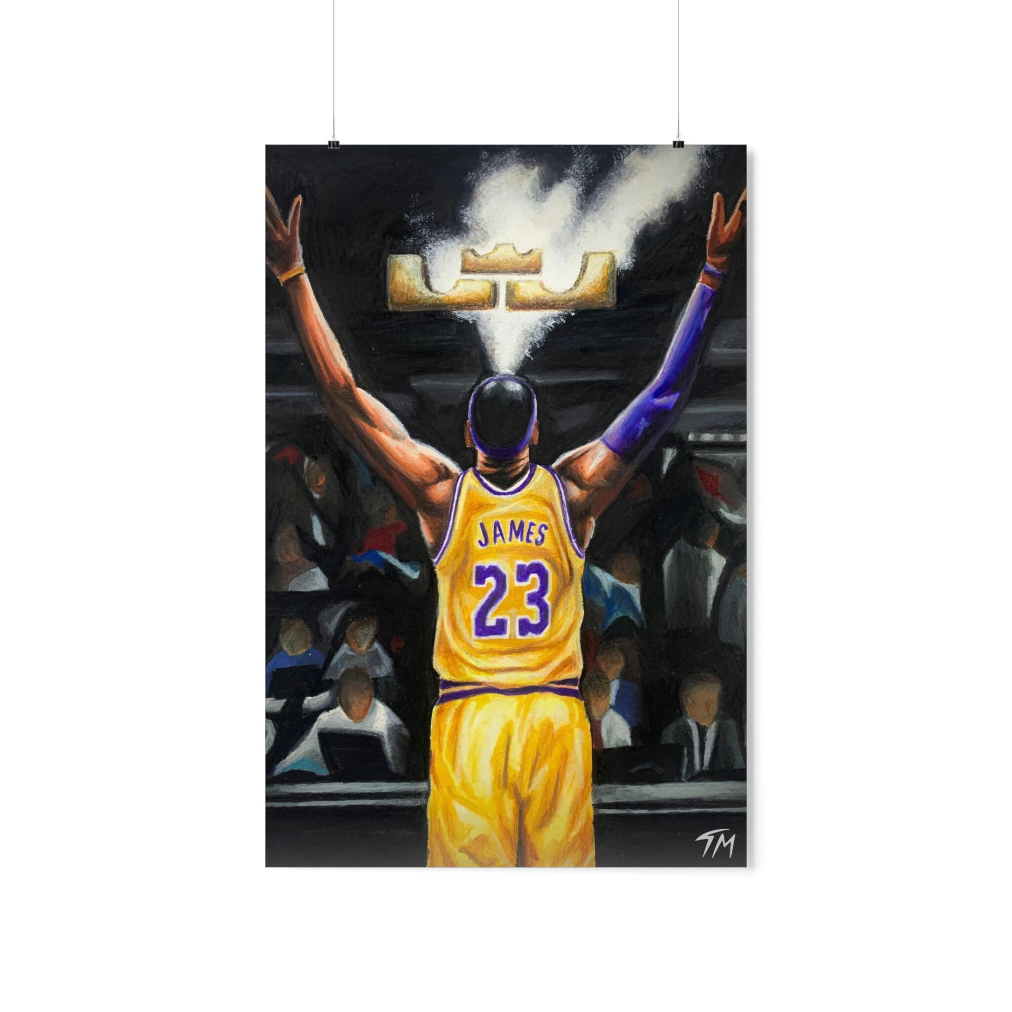 Lebron James Fine Art Print, Lebron James Chalk Throw Art, Lebron ...