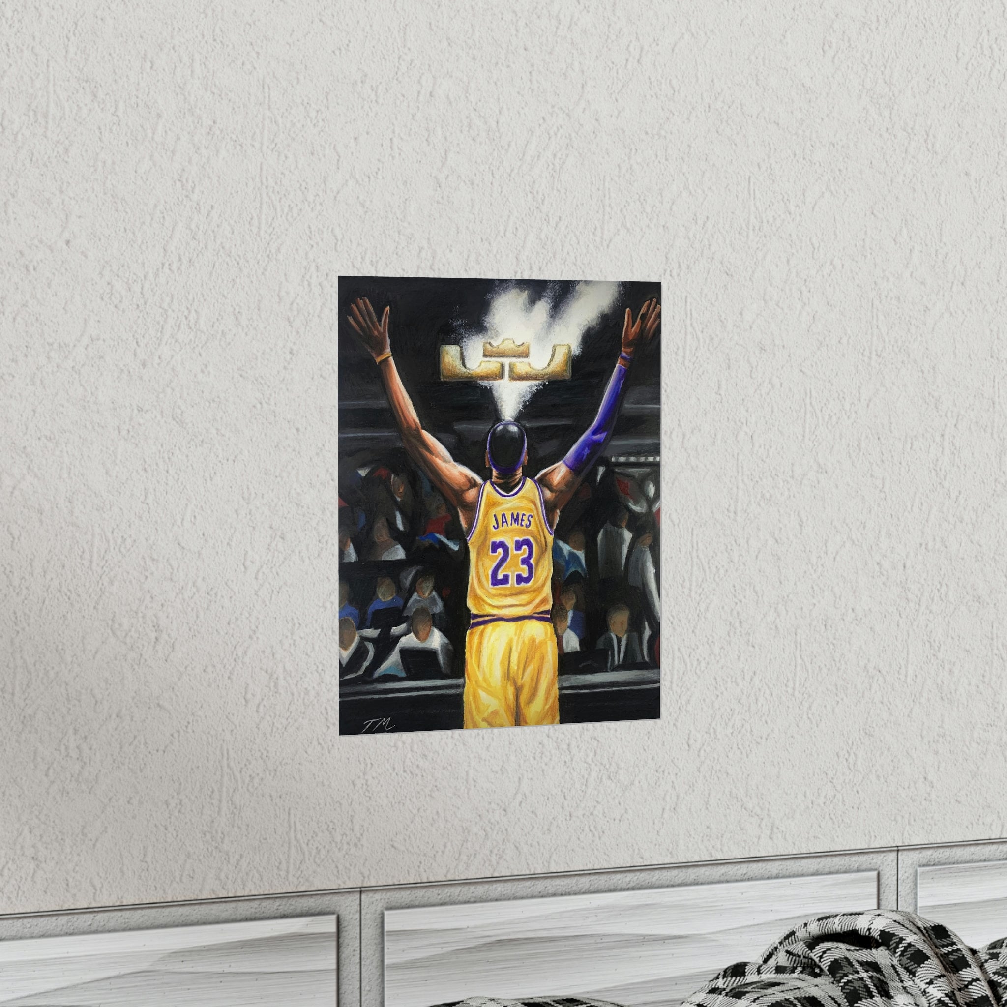 Lebron James Fine Art Print, Lebron James Chalk Throw Art, Lebron ...