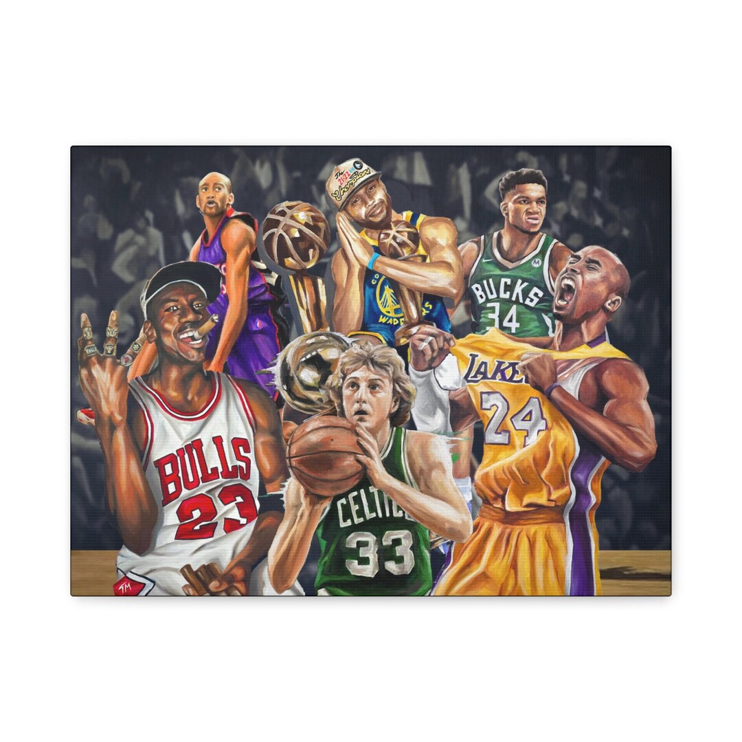 NBA All-time Legends Canvas Wall Art - Etsy