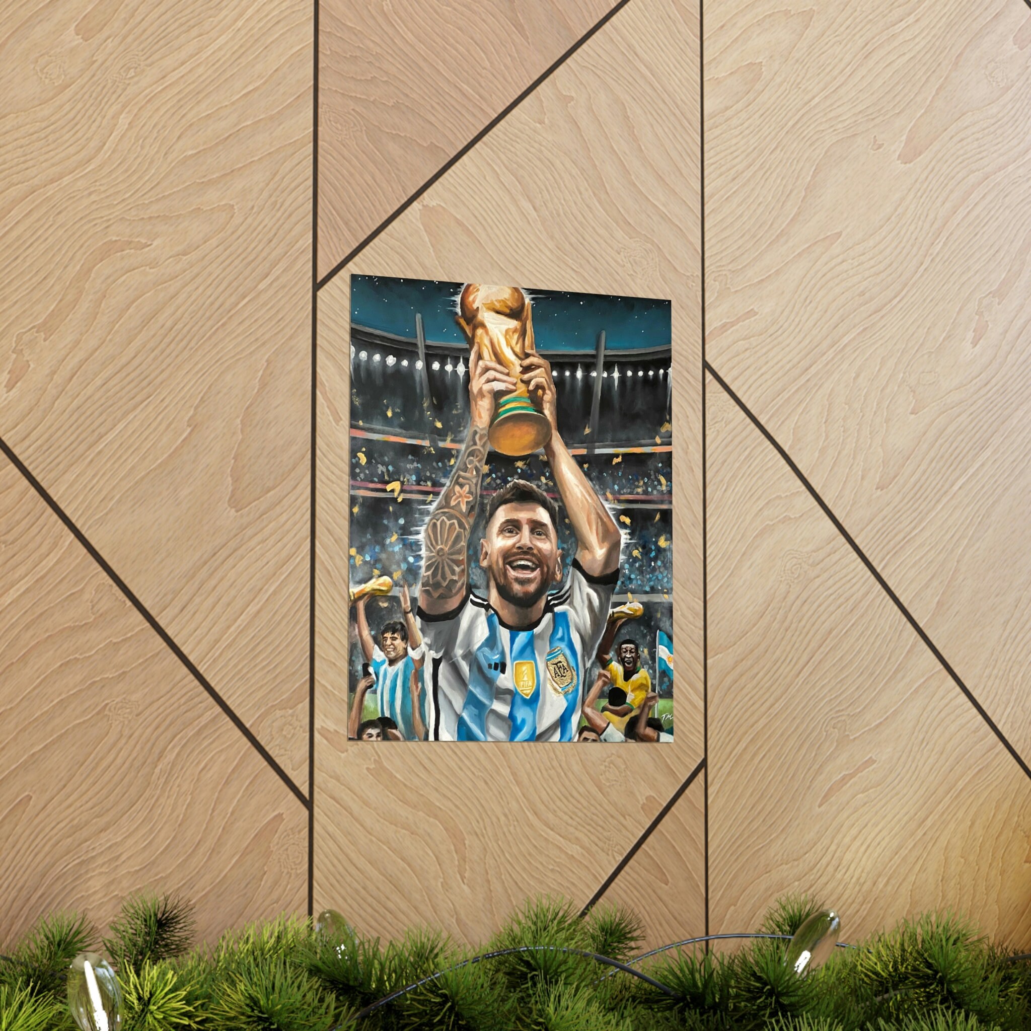 Lionel Messi Fine Art Print, World Cup Wall Art, Argentina Poster ...