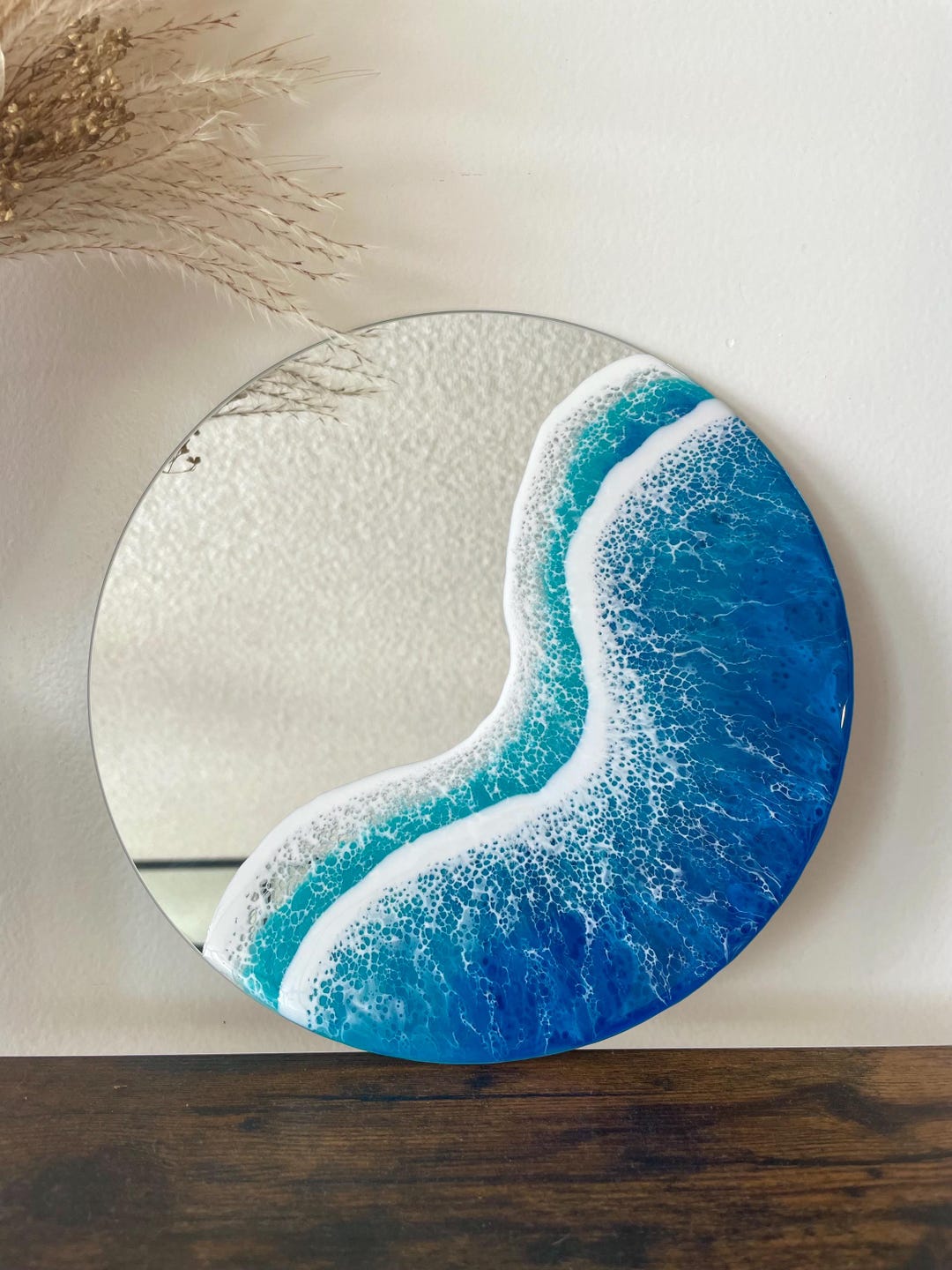 Resin Ocean Mirror, Tropical Beachy House Decor, Gift for Beach Lover ...
