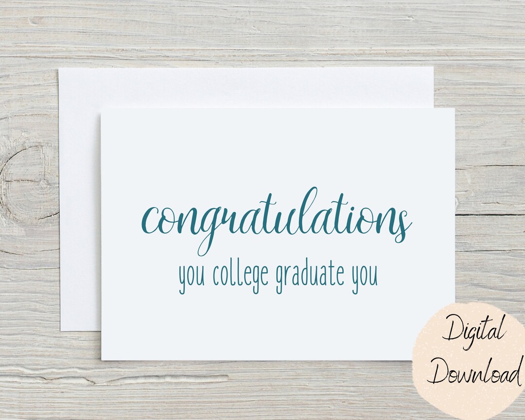 Printable Graduation Card| College Graduation | Congratulations |grad ...