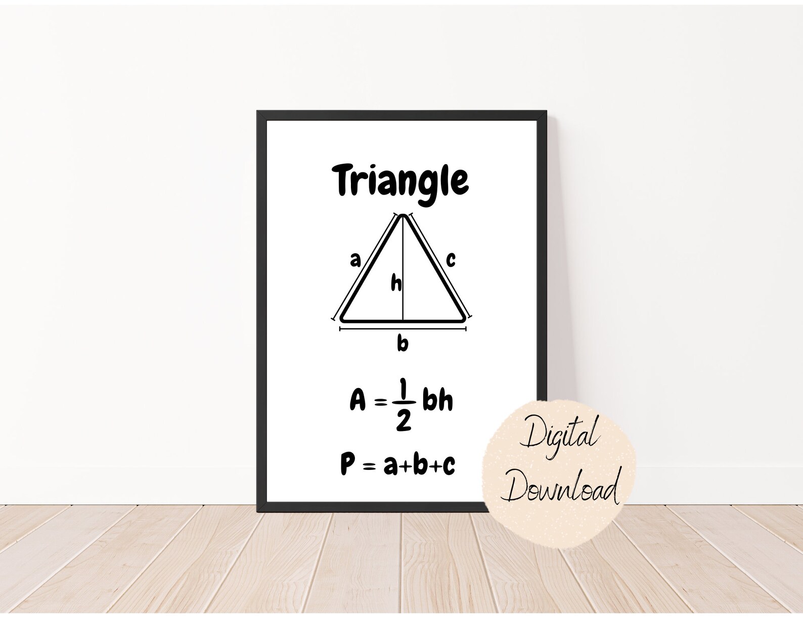 Geometry Shape Bundle Math Printable Digital Download Area Volume ...
