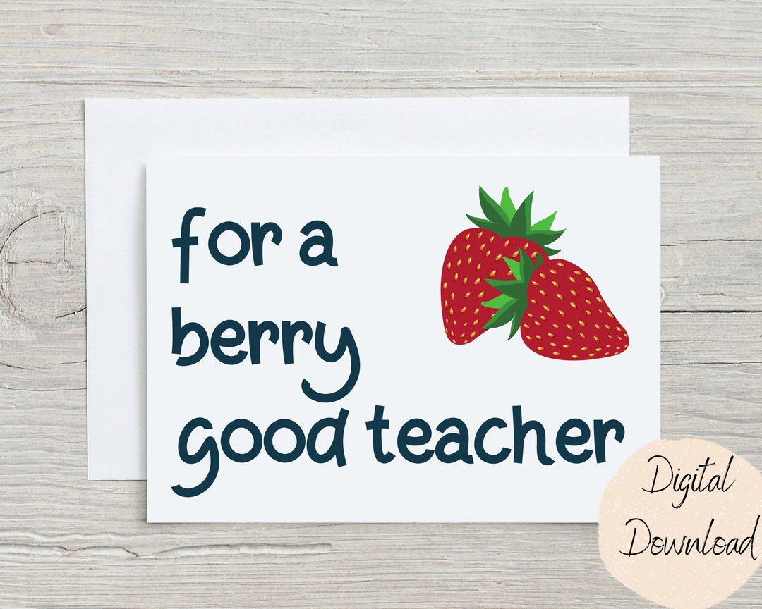 Printable Card, Teacher Thank You Card, Card for Teacher, Teacher ...