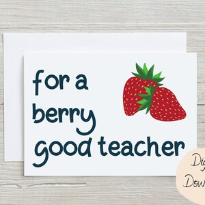 Printable Card, Teacher Thank You Card, Card for Teacher, Teacher ...