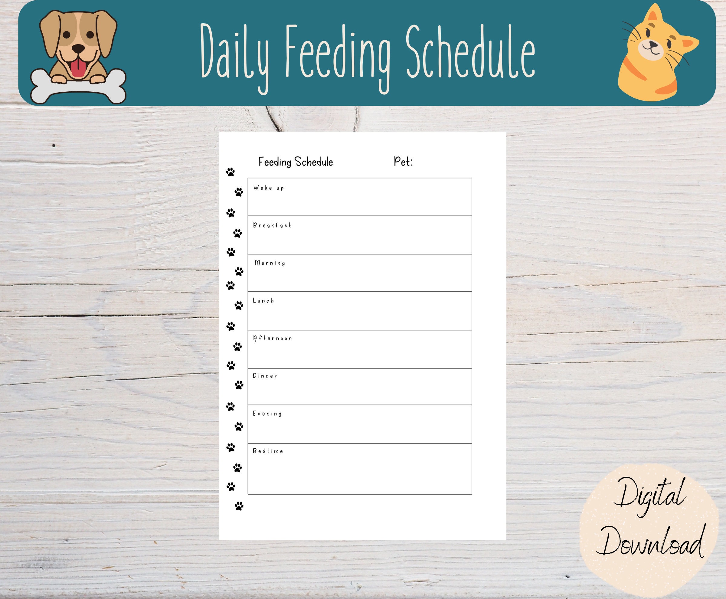 Printable Pet Sitter Planner Pack | Pet Planner Dog Cat | Pet ...