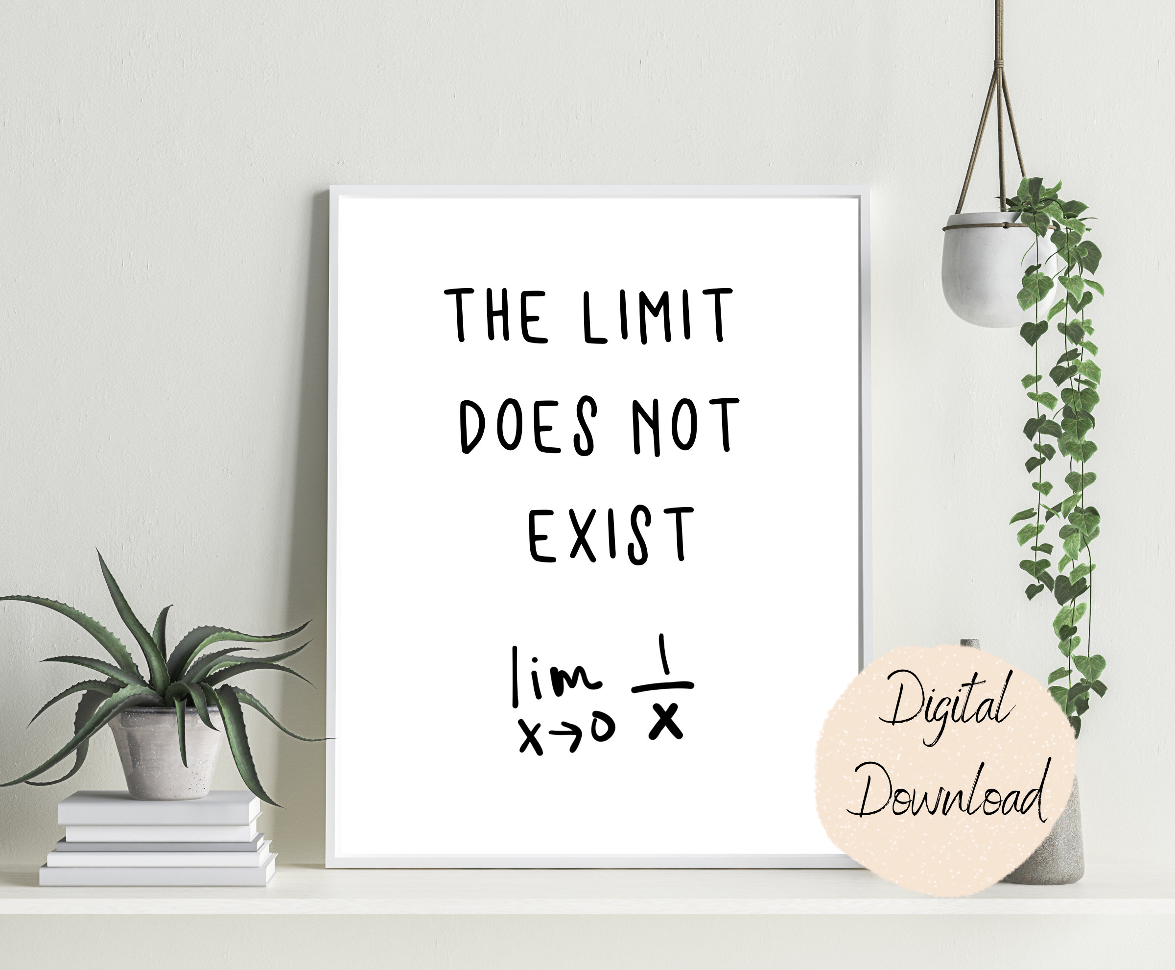 The Limit Does Not Exist | Math Poster | Math Classroom |math Teacher ...