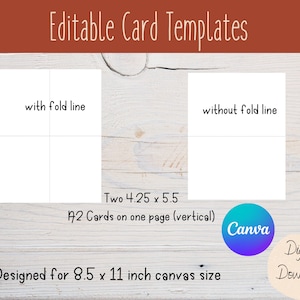 Editable Card Canva Template | Greeting Card Template | Customizable ...