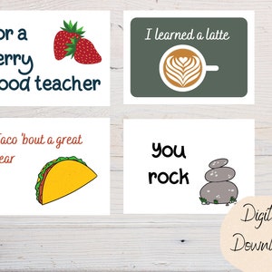 Printable Card, Teacher Thank You Card, Card for Teacher, Teacher ...